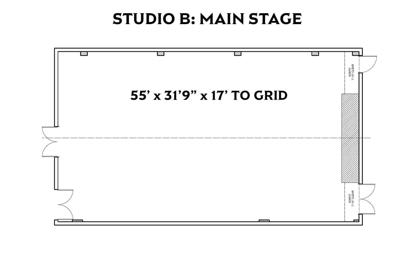 Studio Rentals: Studio B Floor Plans | Stamford Studios